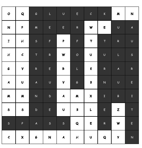 Arbeitsblatt "Pferd" - SUCHSEL mit 9 versteckten Wörtern